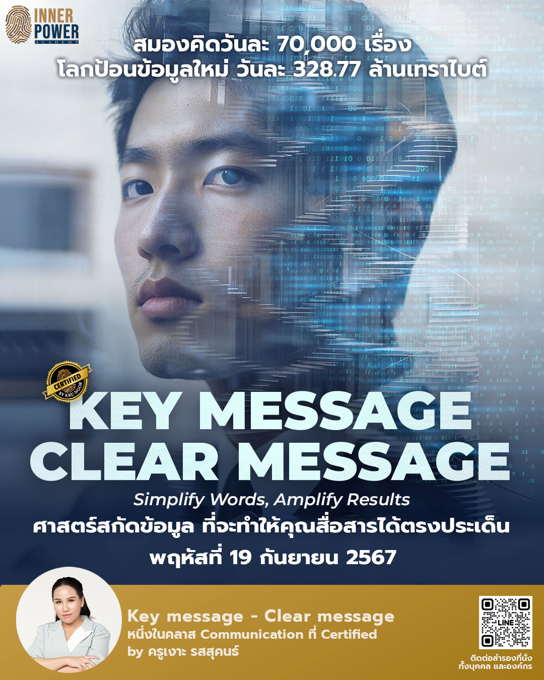 KEY MESSAGE: CLEAR MESSAGE – Inner Power | สถาบันพัฒนาทักษะมนุษย์ และ ...